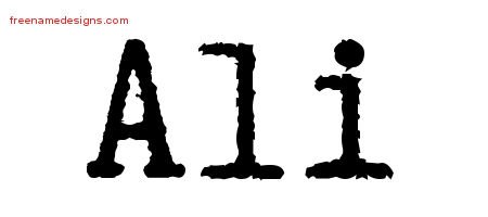 Typewriter Name Tattoo Designs Ali Free Download - Free Name Designs
