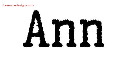 Typewriter Name Tattoo Designs Ann Free Download - Free Name Designs