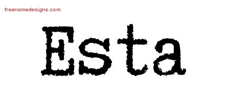 Typewriter Name Tattoo Designs Esta Free Download - Free Name Designs