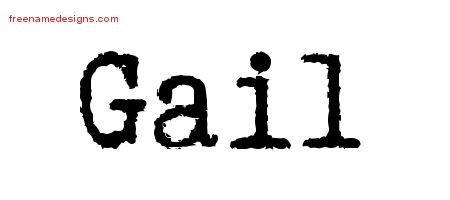 Typewriter Name Tattoo Designs Gail Free Download - Free Name Designs