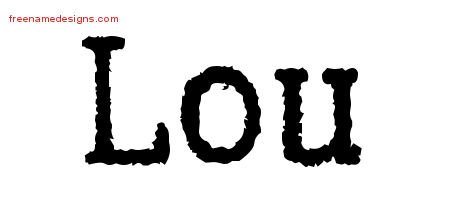 Typewriter Name Tattoo Designs Lou Free Download - Free Name Designs