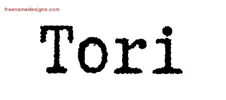 Typewriter Name Tattoo Designs Tori Free Download - Free Name Designs