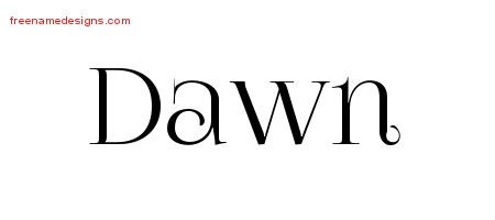 Vintage Name Tattoo Designs Dawn Free Download - Free Name Designs
