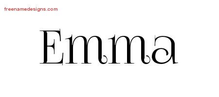 Vintage Name Tattoo Designs Emma Free Download - Free Name Designs