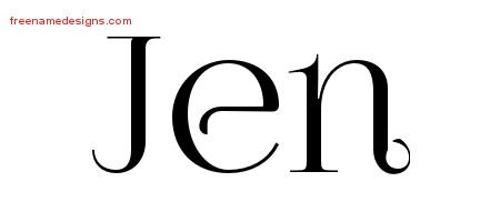 Vintage Name Tattoo Designs Jen Free Download - Free Name Designs