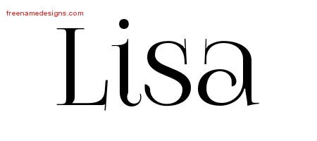 Vintage Name Tattoo Designs Lisa Free Download - Free Name Designs