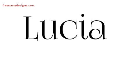Vintage Name Tattoo Designs Lucia Free Download - Free Name Designs