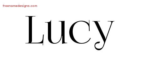 Vintage Name Tattoo Designs Lucy Free Download - Free Name Designs
