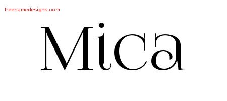 Vintage Name Tattoo Designs Mica Free Download - Free Name Designs