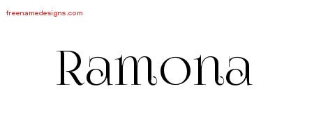 Vintage Name Tattoo Designs Ramona Free Download - Free Name Designs
