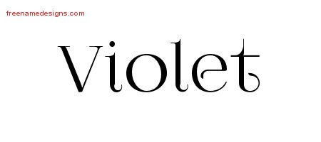 Vintage Name Tattoo Designs Violet Free Download - Free Name Designs