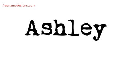 Vintage Writer Name Tattoo Designs Ashley Free Lettering - Free Name ...