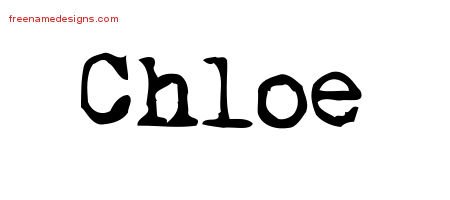 Vintage Writer Name Tattoo Designs Chloe Free Lettering - Free Name Designs