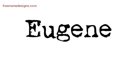 Vintage Writer Name Tattoo Designs Eugene Free Lettering - Free Name ...