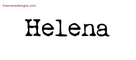 Vintage Writer Name Tattoo Designs Helena Free Lettering - Free Name ...