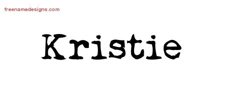 Vintage Writer Name Tattoo Designs Kristie Free Lettering - Free Name ...